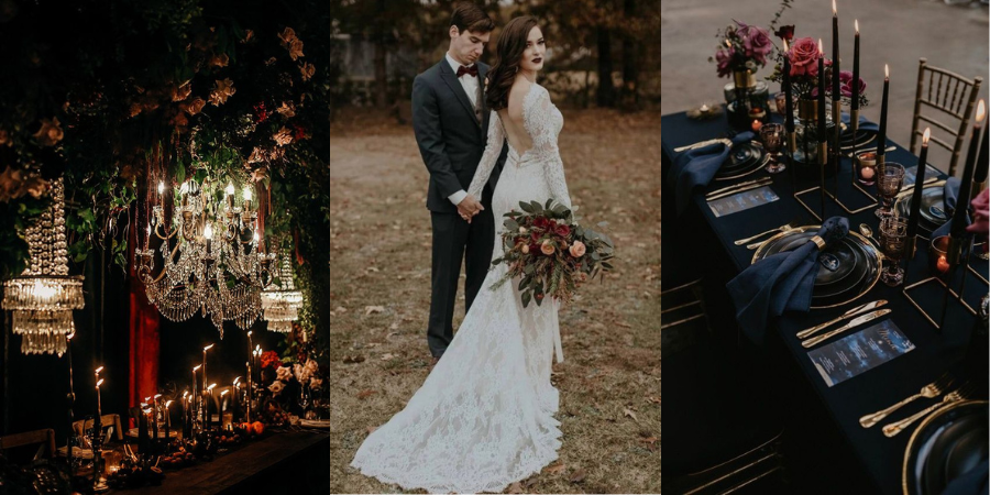 Moody Wedding Inspiration, Moody Wedding Theme, Moody Wedding Inspo ...