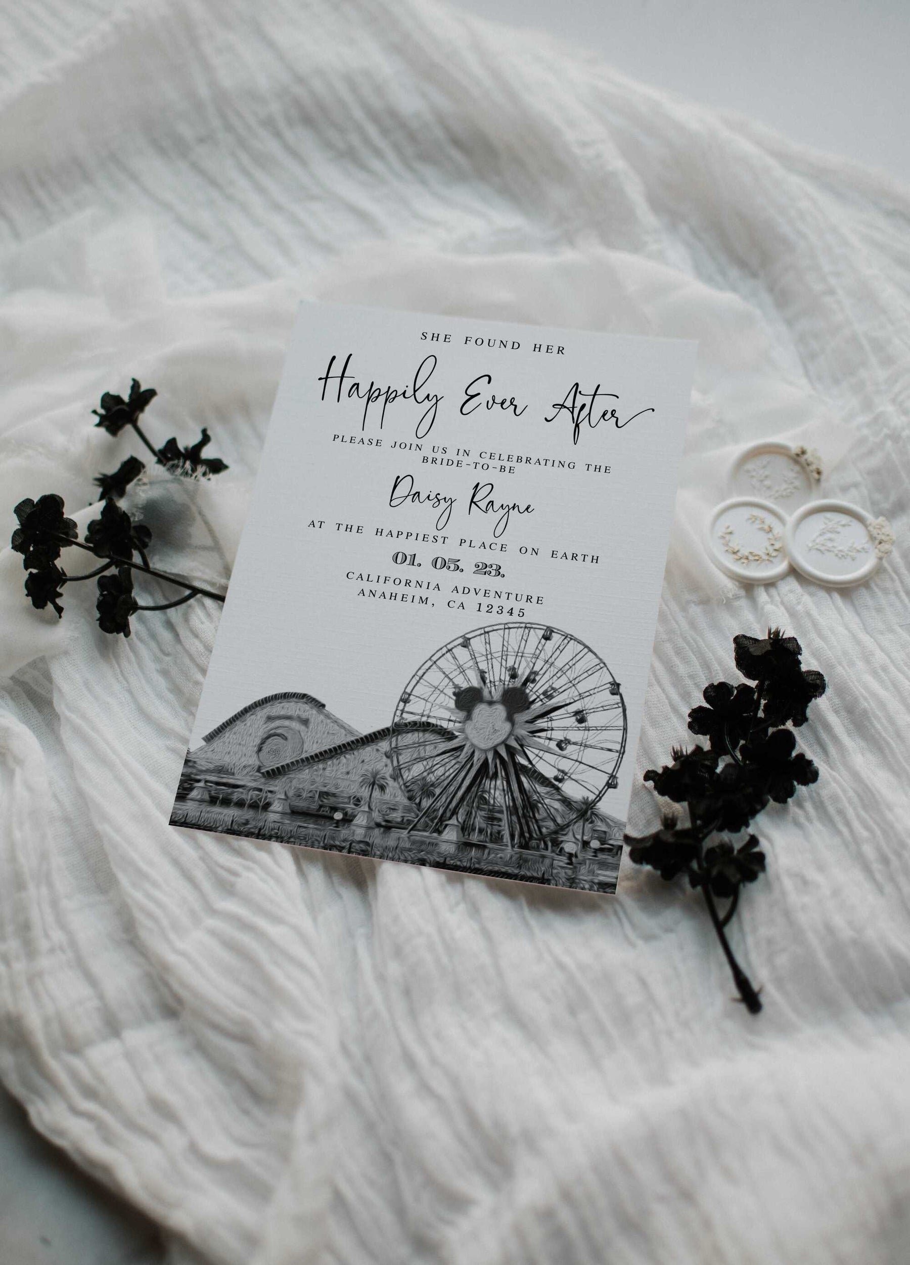 Theme Park Bachelorette Invitation - Theme Park Bachelorette Weekend ...