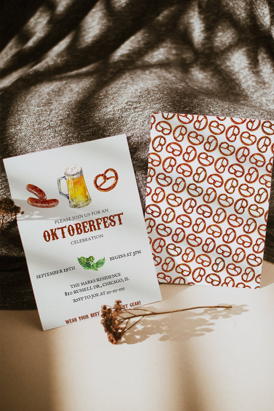 Oktoberfest House Party Invitation - Oktoberfest Celebration Invitatio ...