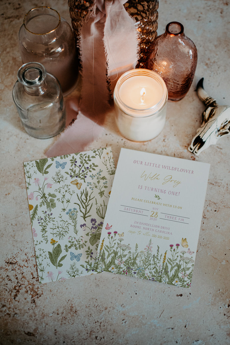 Wildflower Birthday Invitation - Our Little Wildflower Party Invitatio ...