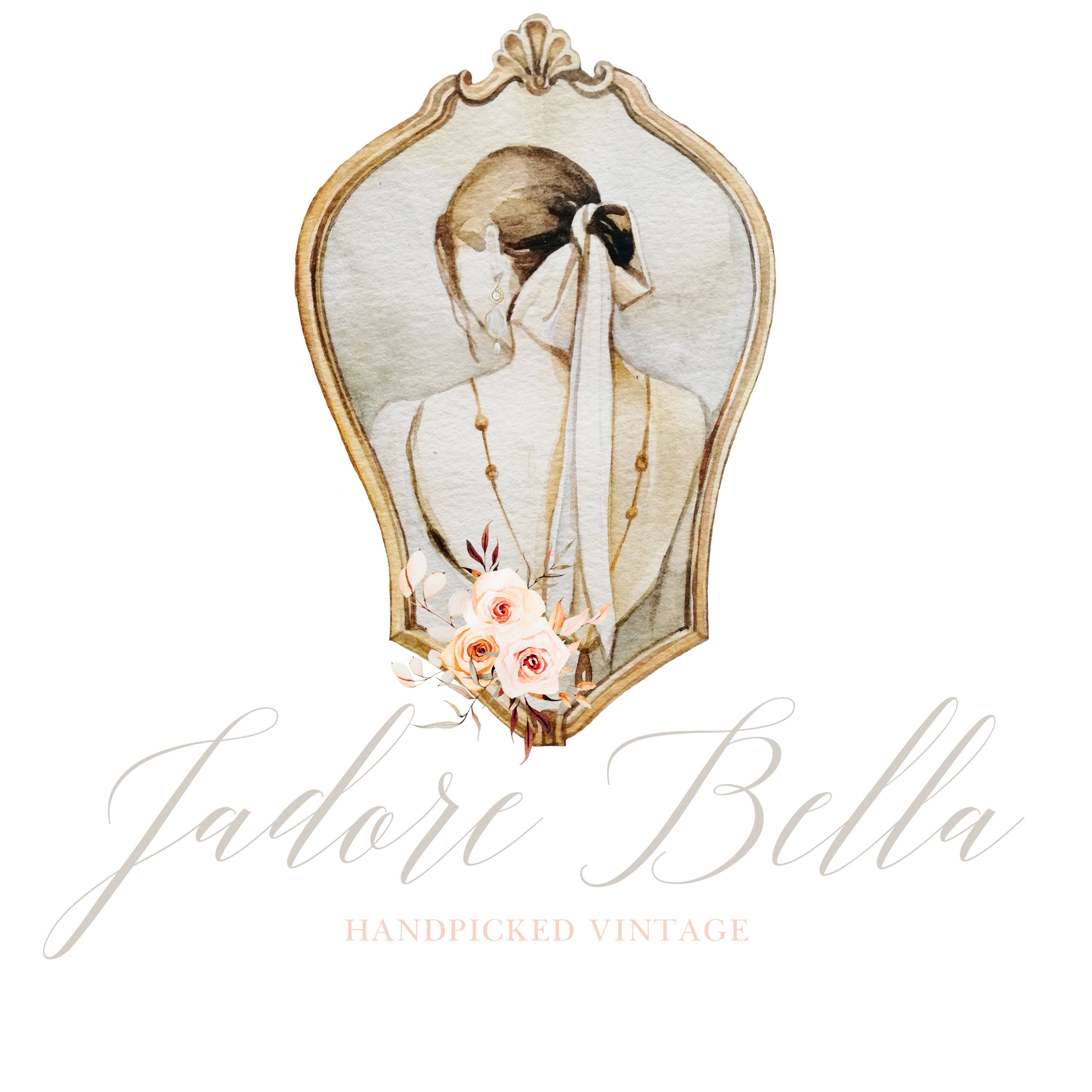 Vintage Boutique Logo - Girl Business Logo - Feminine Business Logo ...