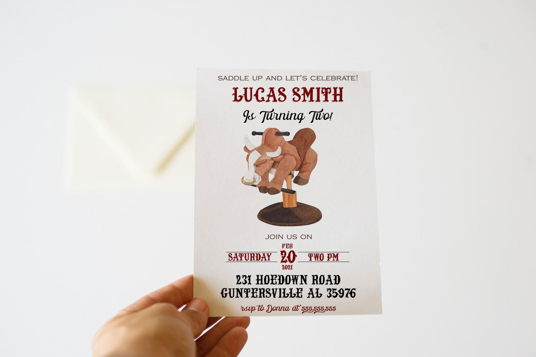 Kids Rodeo Birthday Invitation - Boys Cowboy Birthday Invitation - PBR ...